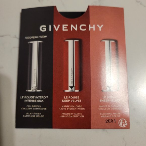 Givenchy | Makeup | Givenchy Le Rouge Interdit 4shade Lipstick Sample ...